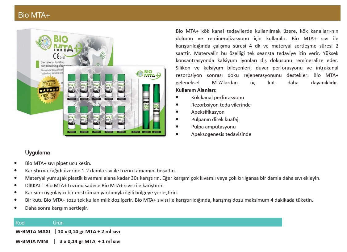 Bio MTA+ Maxi 10 Hastalık Set - MerkezDiş