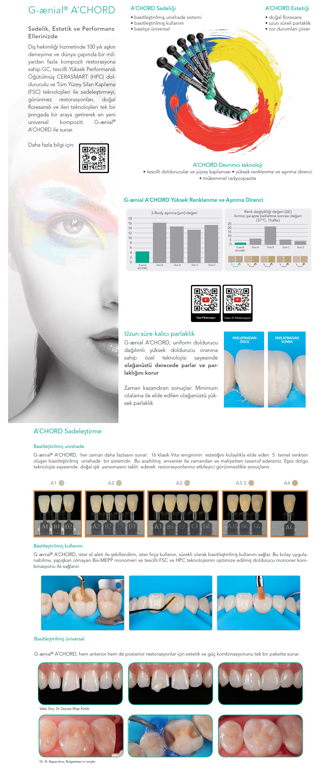 Merkez Diş | G-aenial A'chord Estetik Kompozit 2.1 ml A3