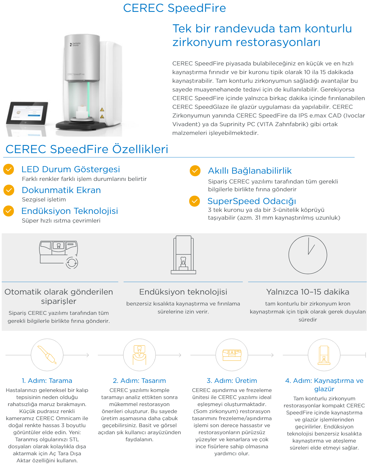 Cerec Speedfire Sinterleme Fırını - MerkezDiş